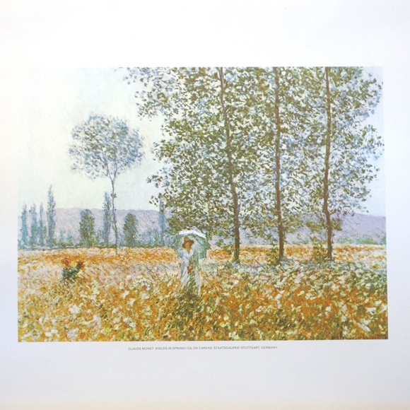 Art Lithographs | Art | Claude Monet Fields In Spring Lithograph | Poshmark
